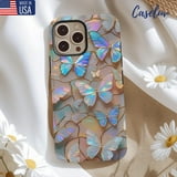 Butterfly Stained Glass MagSafe Phone Case | Artistic Floral Print with ...