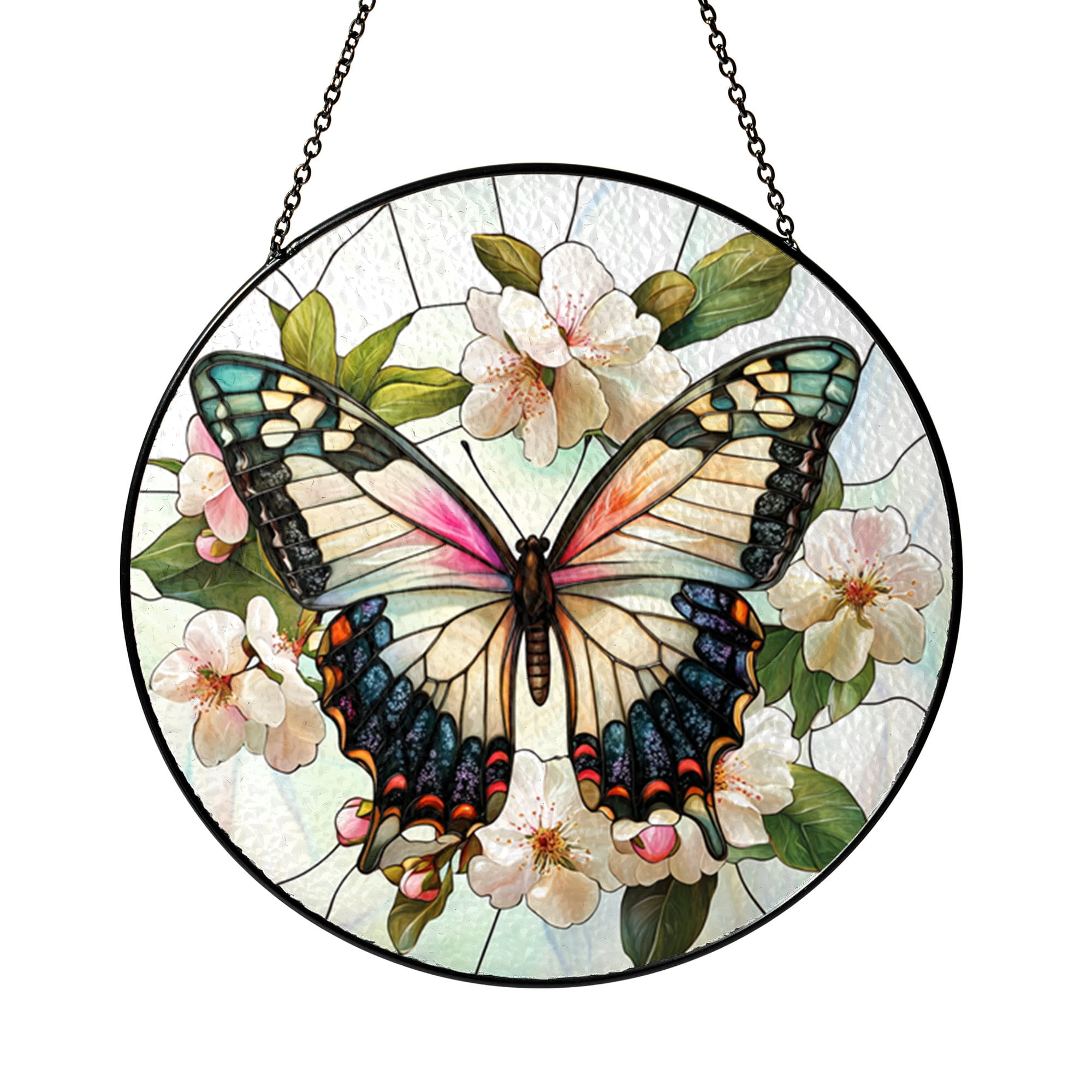 Butterfly Stained Glass Style Acrylic Window Suncatcher Hanging Decor ...