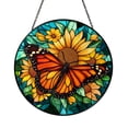 Butterfly Stained Glass Style Suncatcher, Fantasy Insect Window Hanging ...