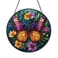 Butterfly Stained Glass Style Window Suncatcher – Nature Decor ...
