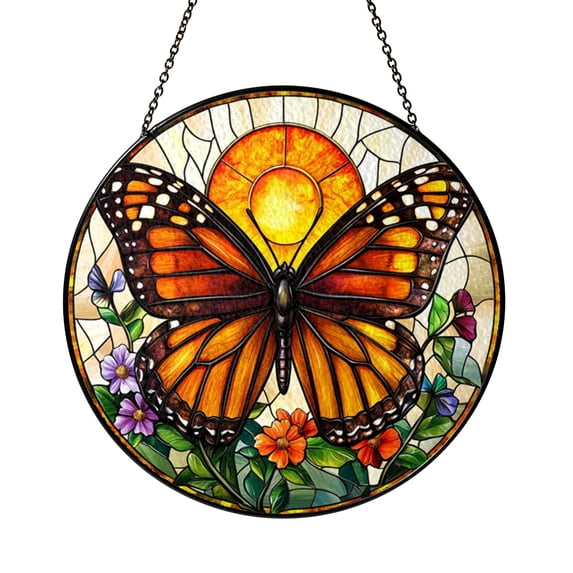 Butterfly Stained Glass Suncatcher – Colorful Window Decor - Walmart.com