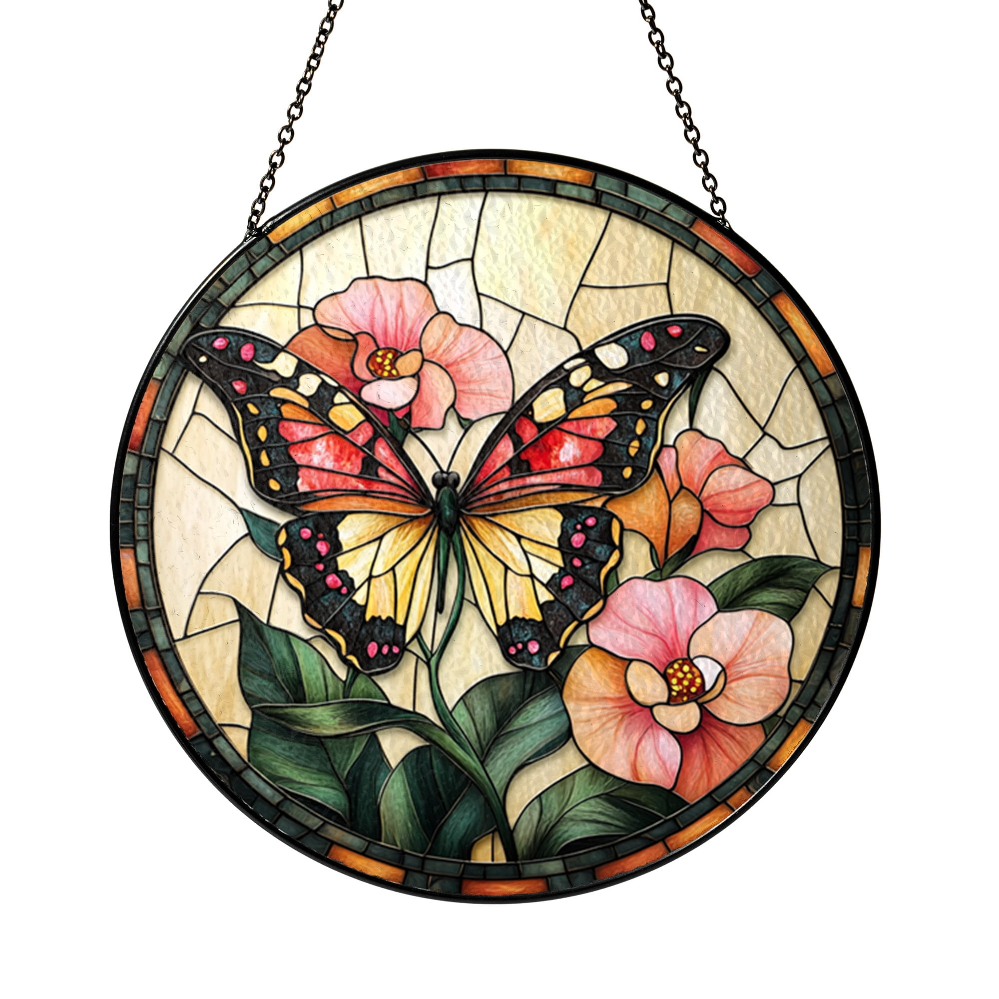 Butterfly Stained Glass Suncatcher Decorative Window Art for Home ...