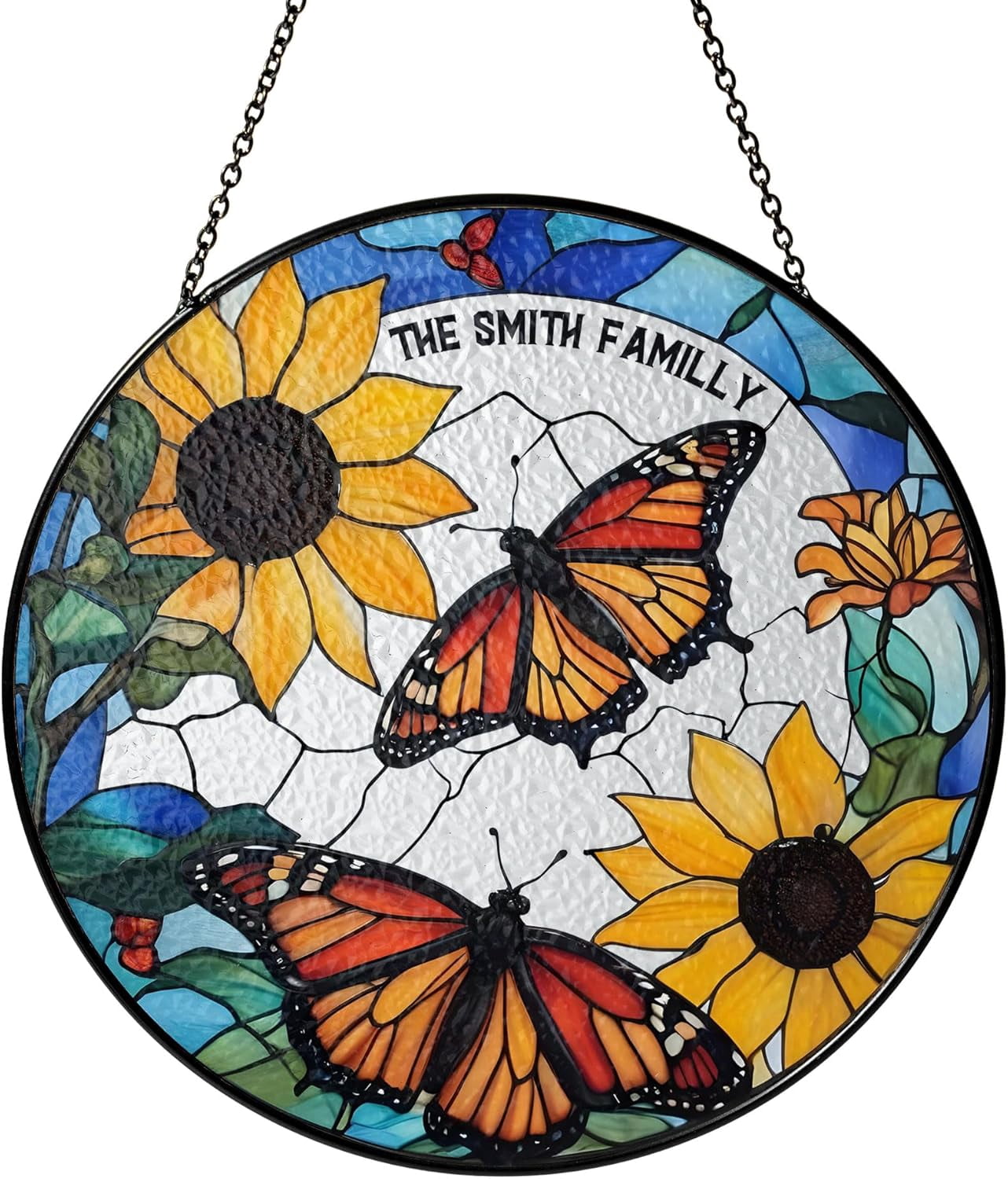 Butterfly Stained Glass Suncatcher for Window Hanging, Butterfly Home ...