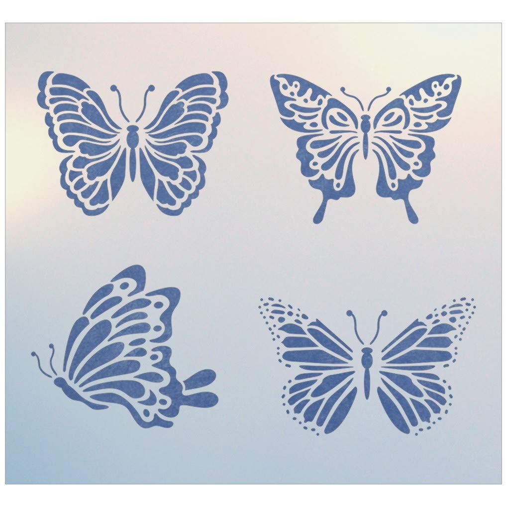 Butterfly Stencil SET of 4 Reusable Mylar Original Butterfly Stencil ...
