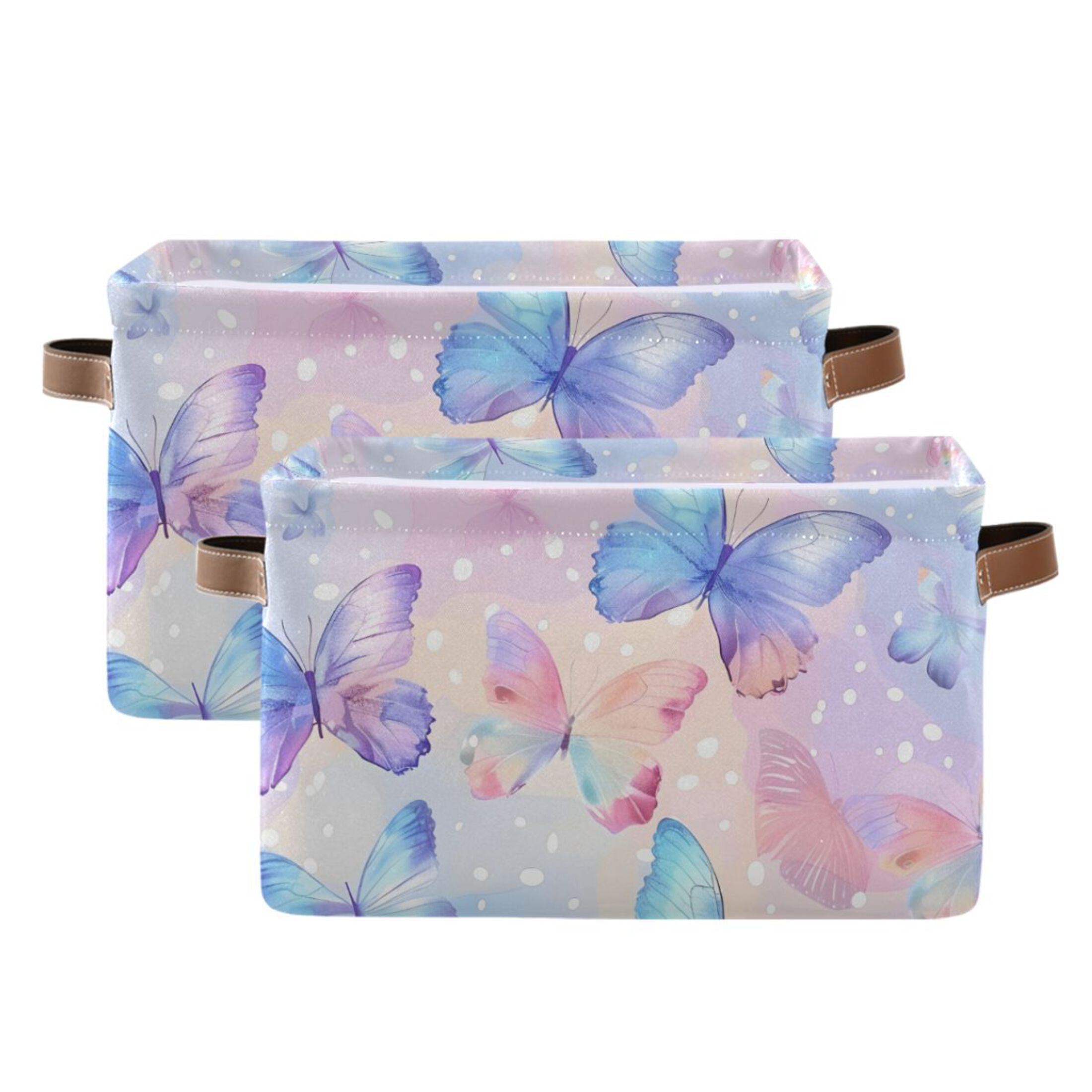 Butterfly Storage Basket Large Foldable Storage Bin Laundry Baskets ...