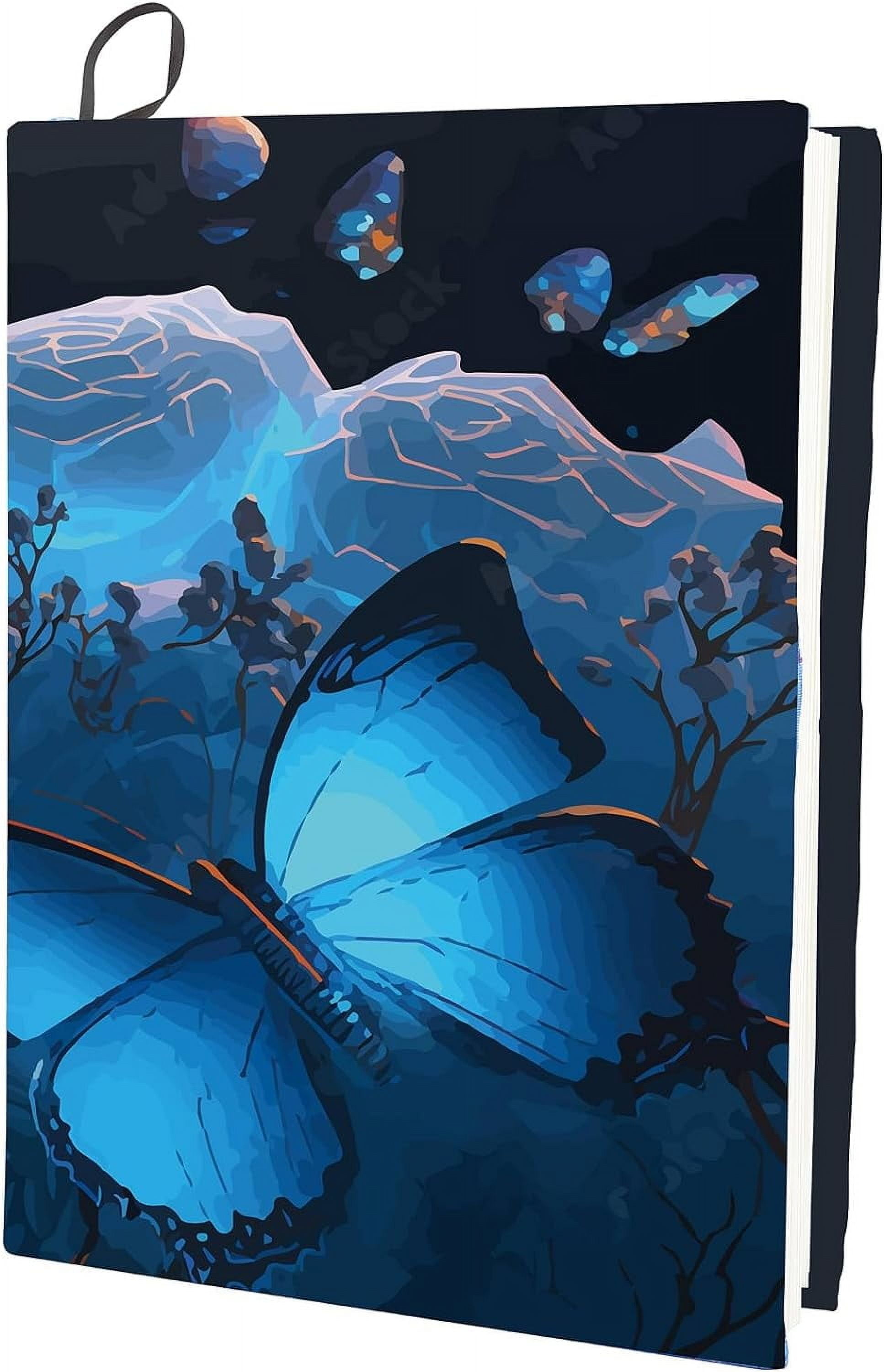 Butterfly Stretchable Book Cover Rose Washable Reusable Large Nylon ...