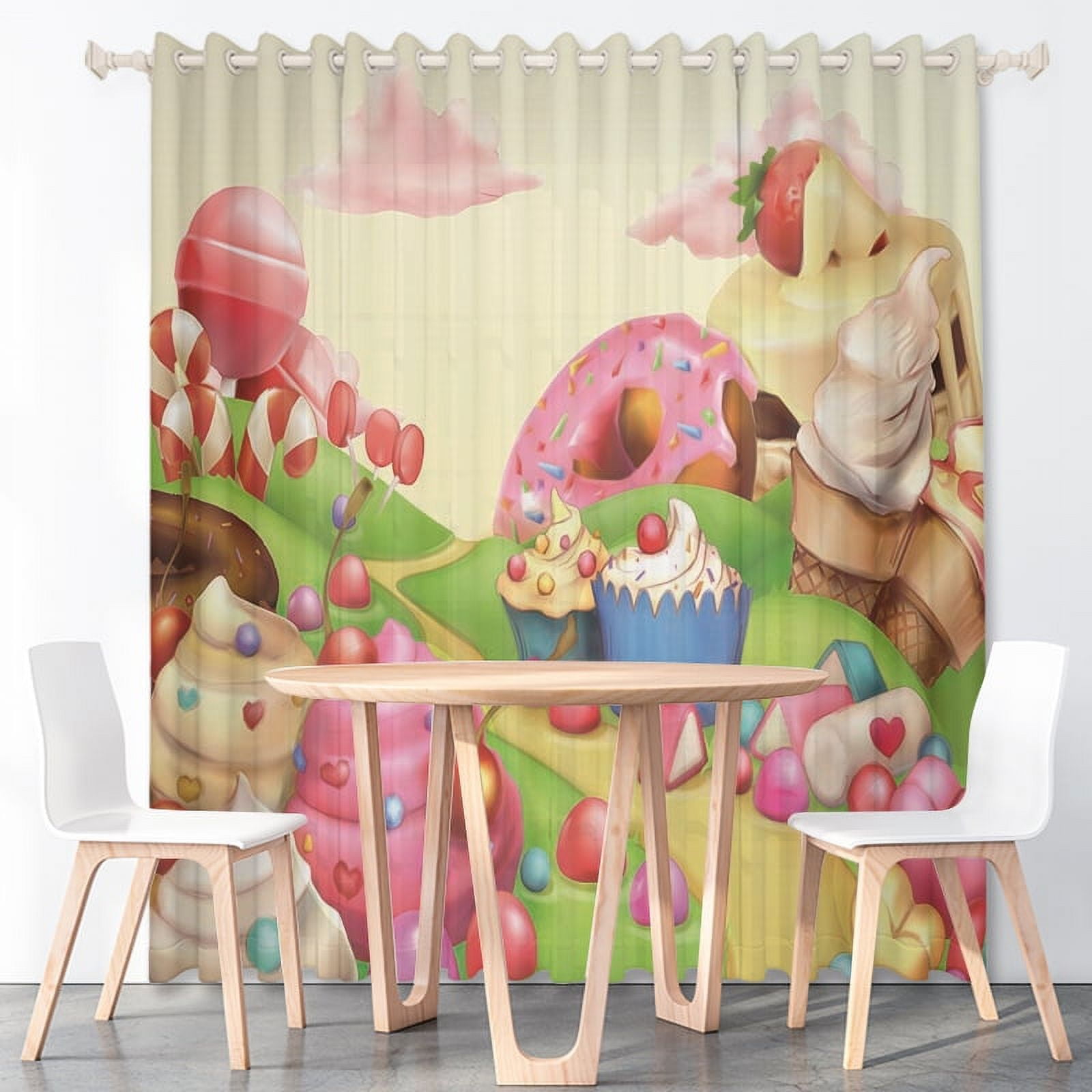 Butterfly Sunflower Printed Door Curtains Polyester Privacy Closet ...