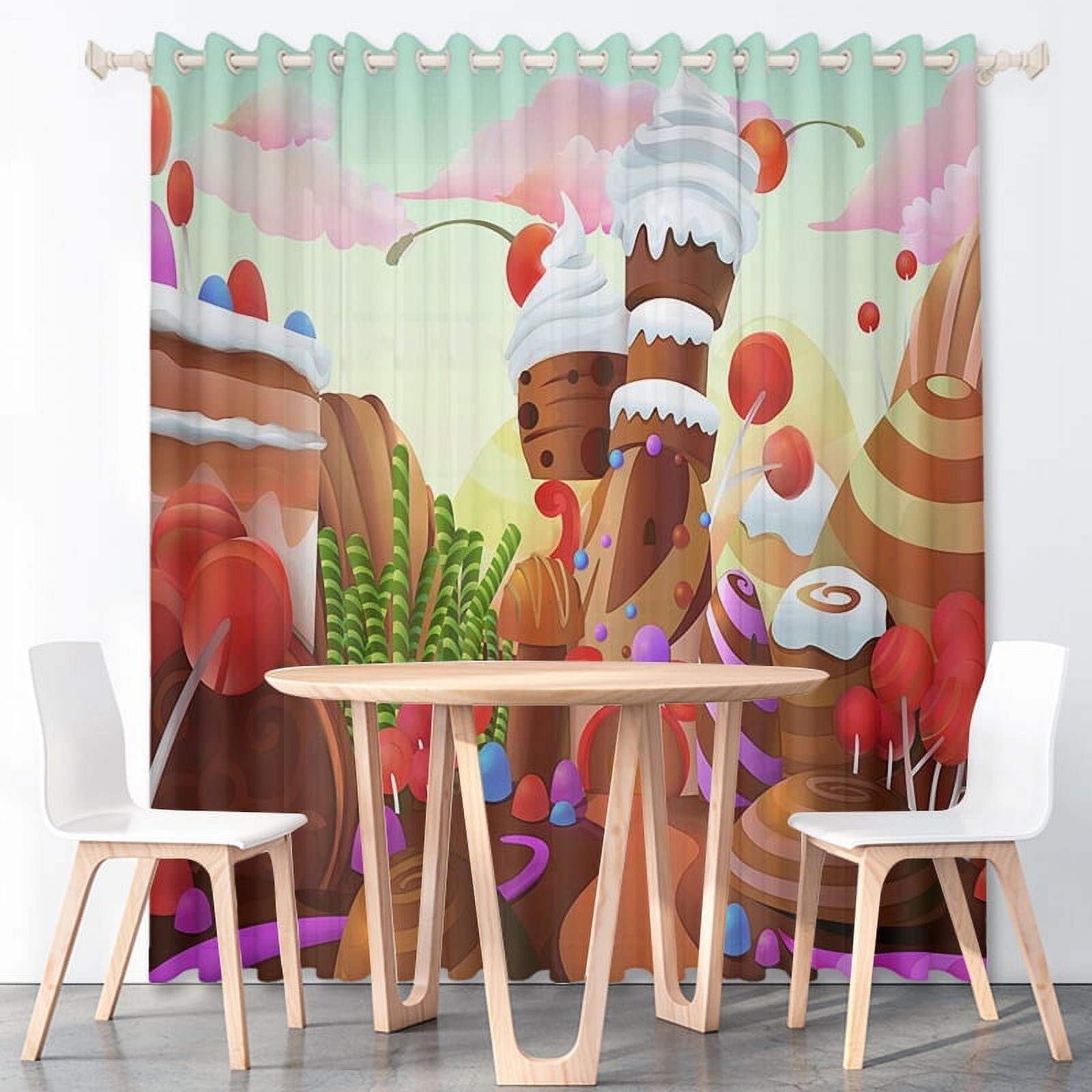 Butterfly Sunflower Printed Door Curtains Polyester Privacy Closet ...