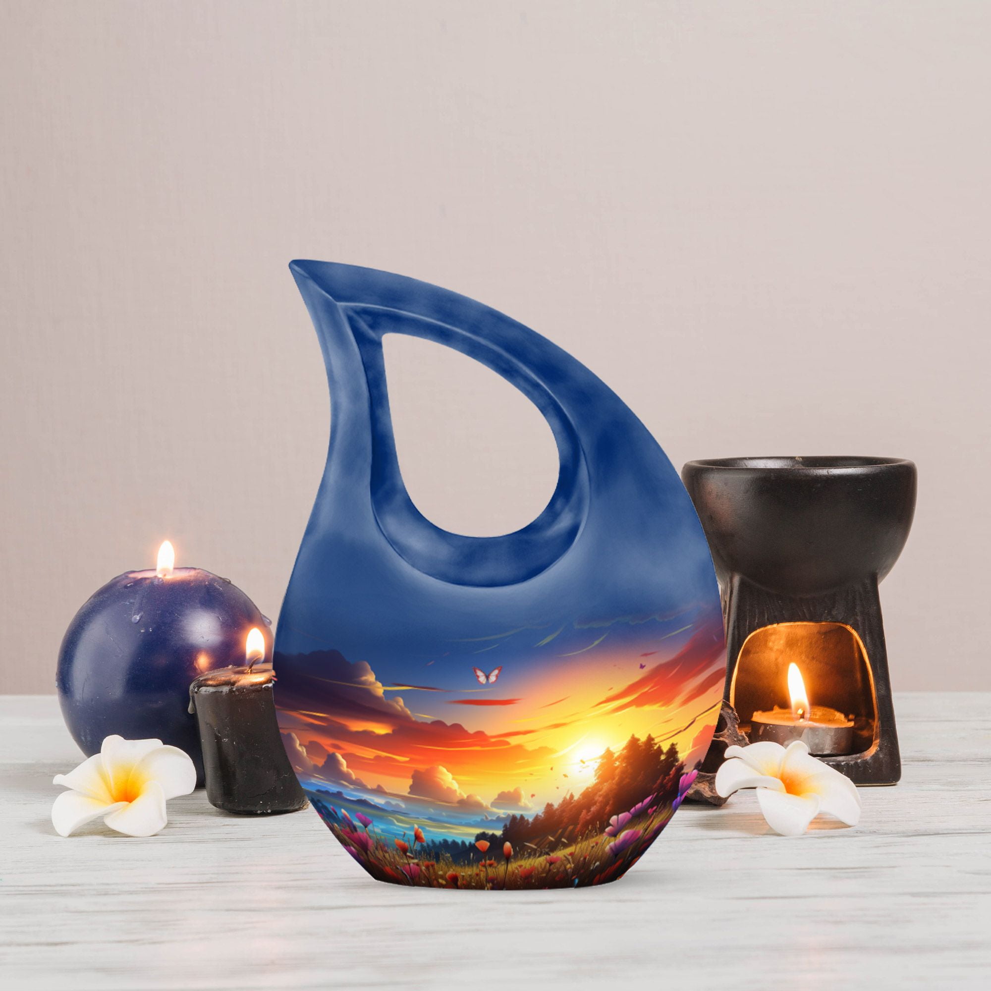 Butterfly Sunset Urn - Mini Urns For Human Ashes Keepsake - Mom Urns ...