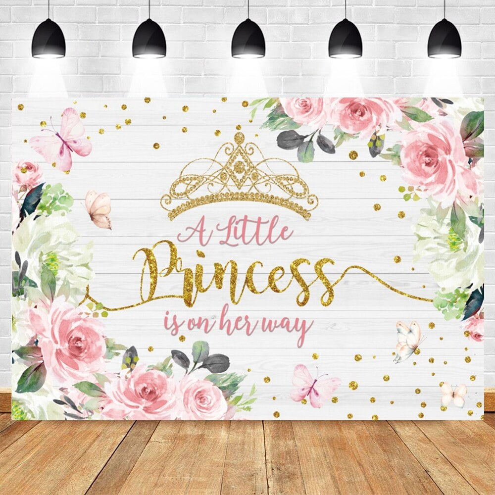 Butterfly Swan Rainbow Flower Boho Backdrop Newborn Baby Shower ss Girl ...