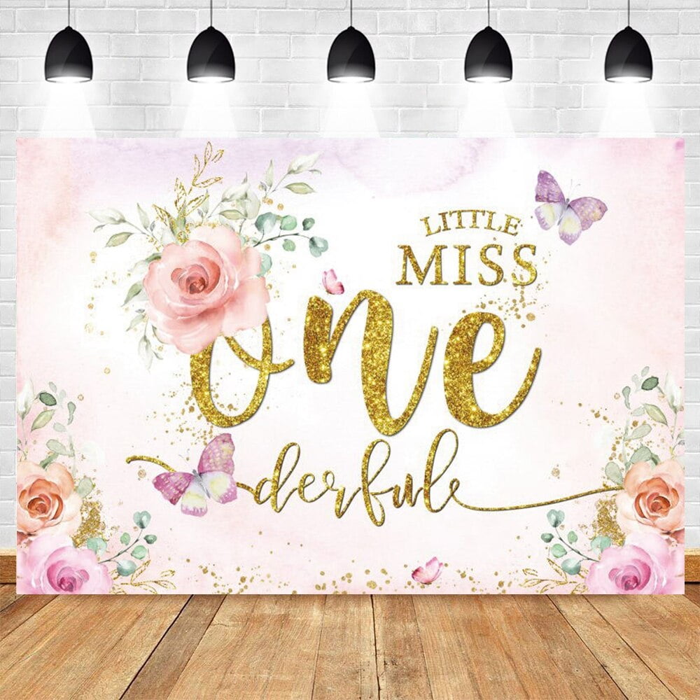 Butterfly Swan Rainbow Flower Boho Backdrop Newborn Baby Shower ss Girl ...