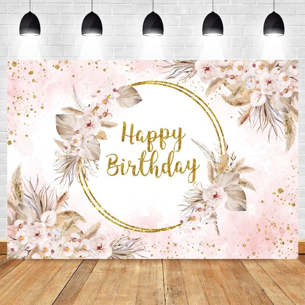 Butterfly Swan Rainbow Flower Boho Backdrop Newborn Baby Shower ss Girl ...