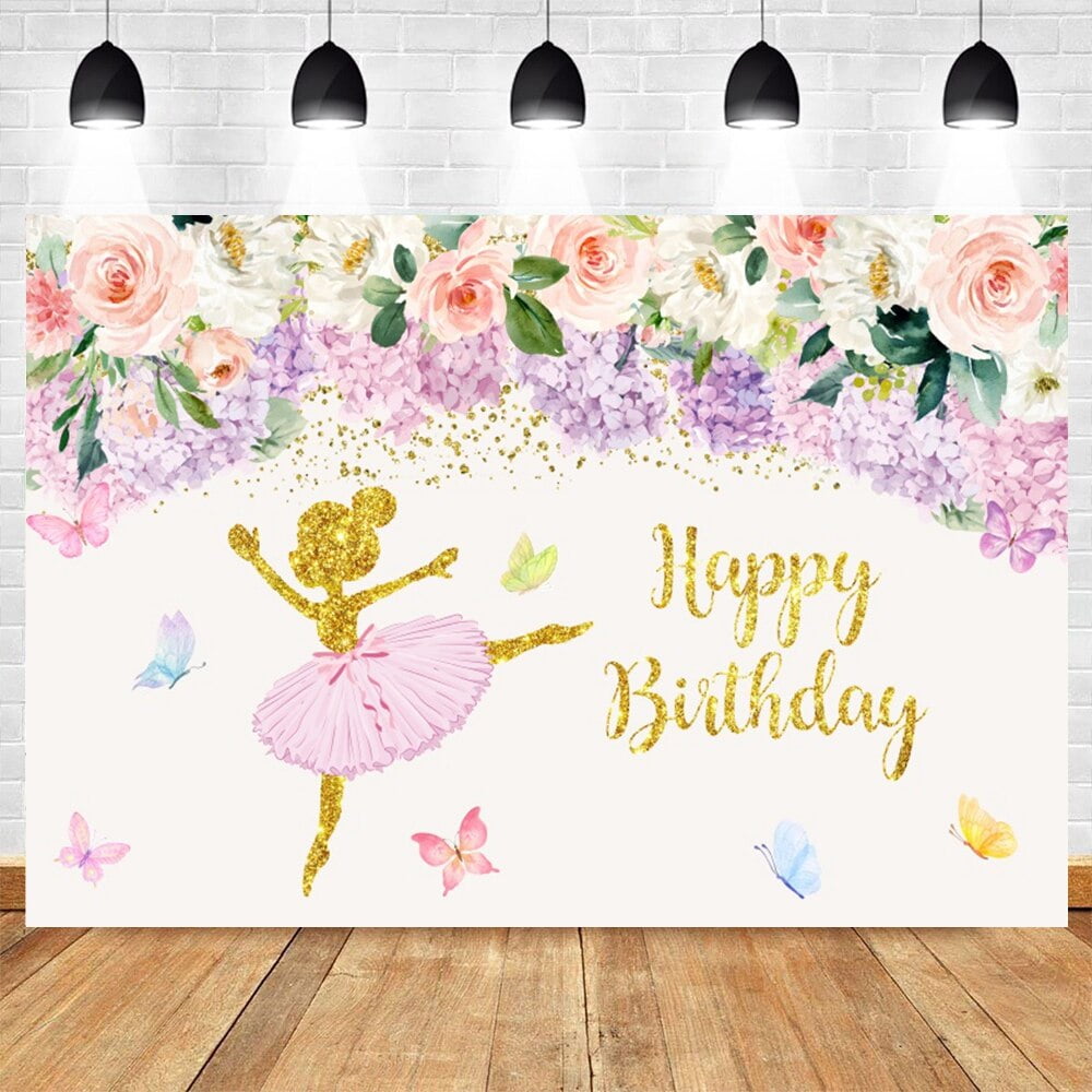 Butterfly Swan Rainbow Flower Boho Backdrop Newborn Baby Shower ss Girl ...