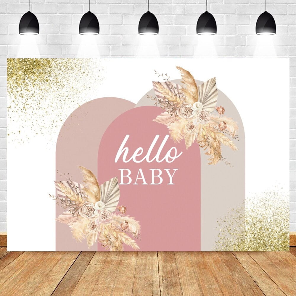 Butterfly Swan Rainbow Flower Boho Backdrop Newborn Baby Shower ss Girl ...