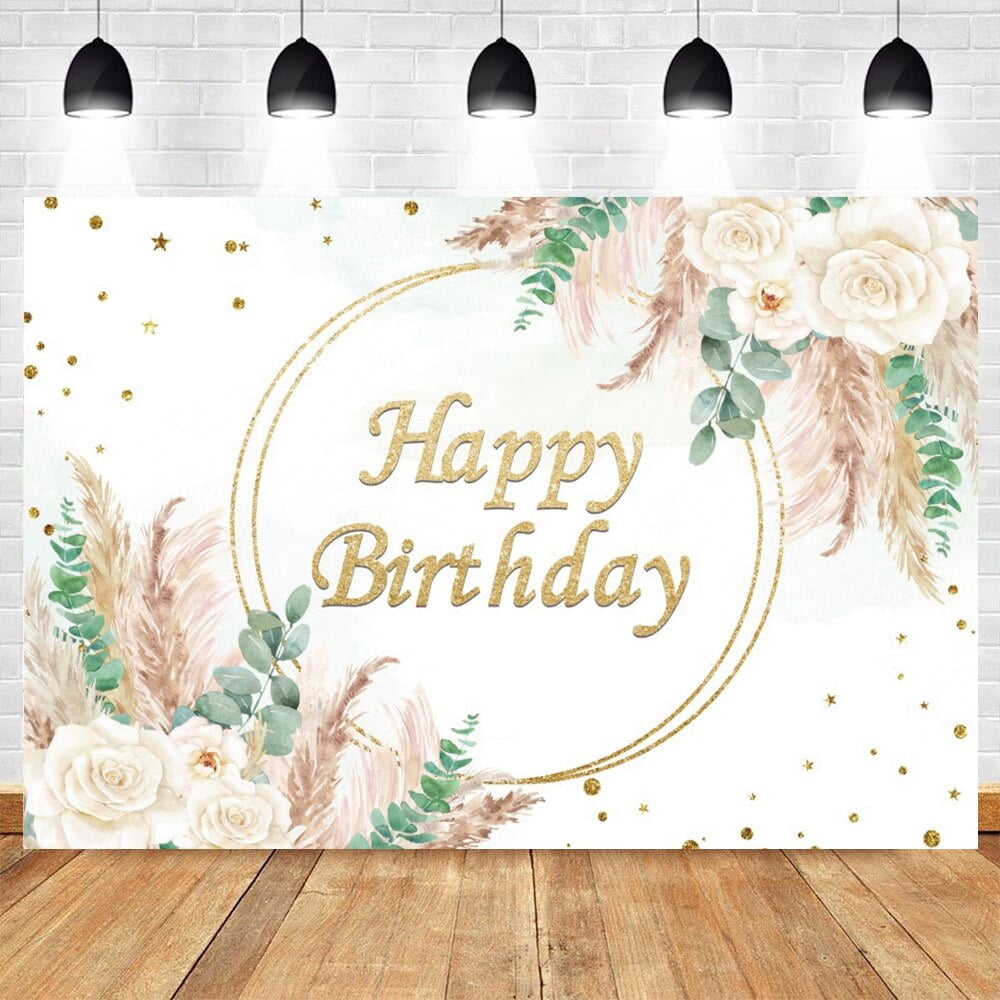 Butterfly Swan Rainbow Flower Boho Backdrop Newborn Baby Shower ss Girl ...