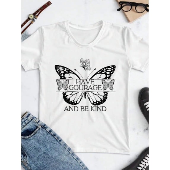 Butterfly T-Shirt, Insect Lover Shirt, Nature Tee, Garden Top, Short ...
