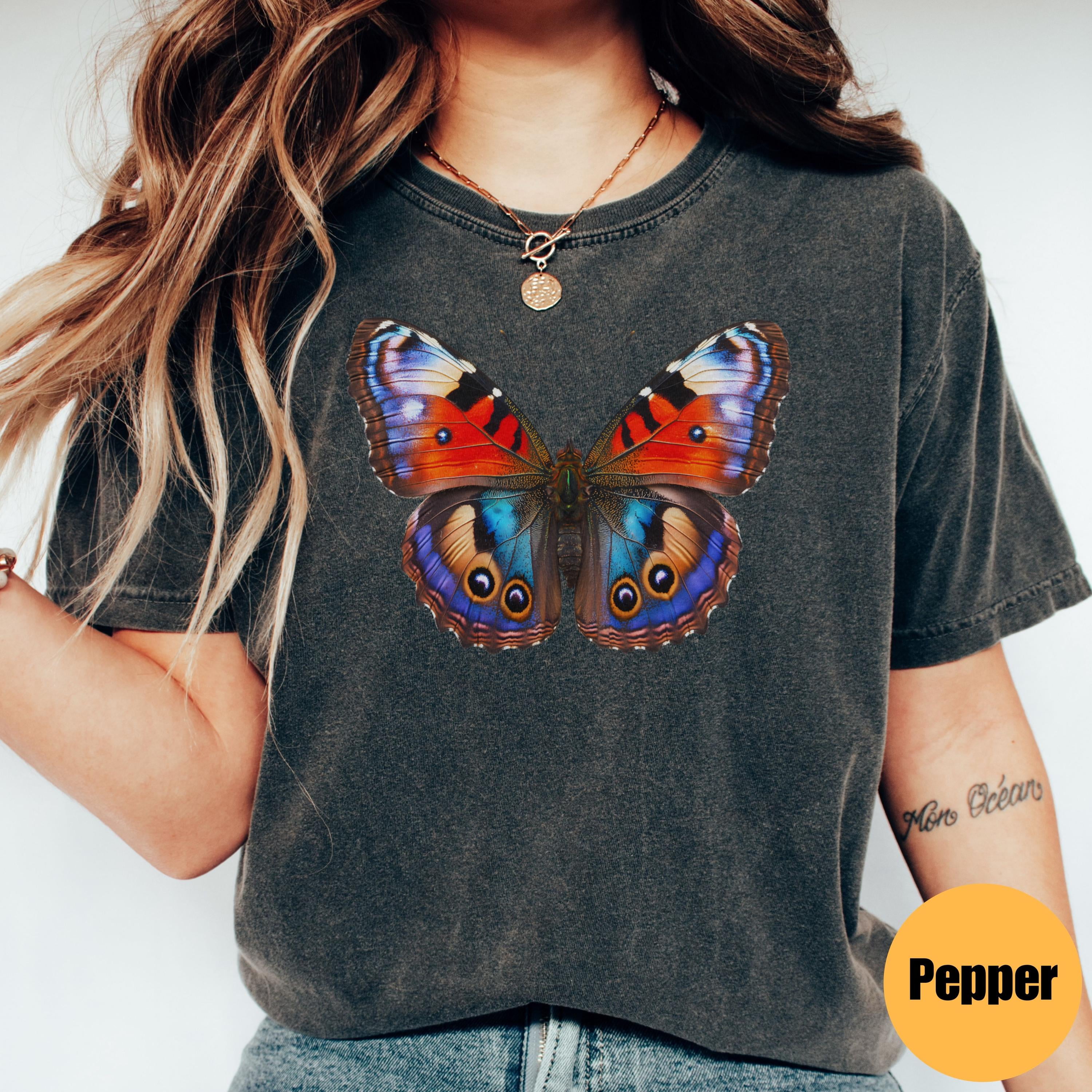 Butterfly TShirt, Cottagecore Aesthetic Shirt, Gift For Her, Nature ...