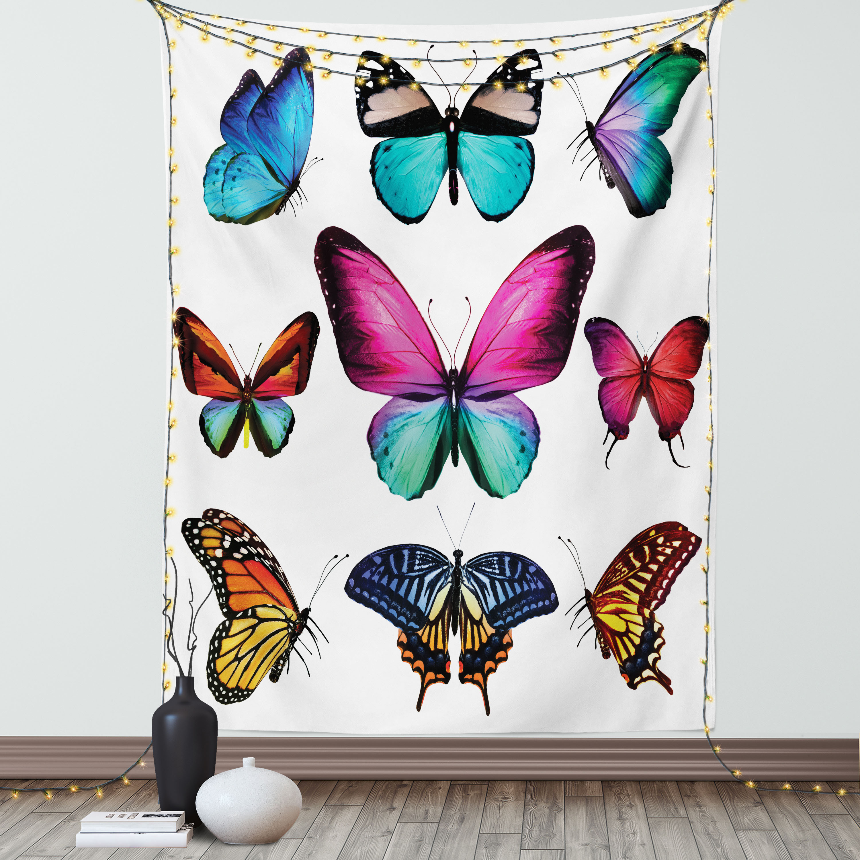 Butterfly Tapestry, Vibrant Butterflies Flying in the Spring Season ...