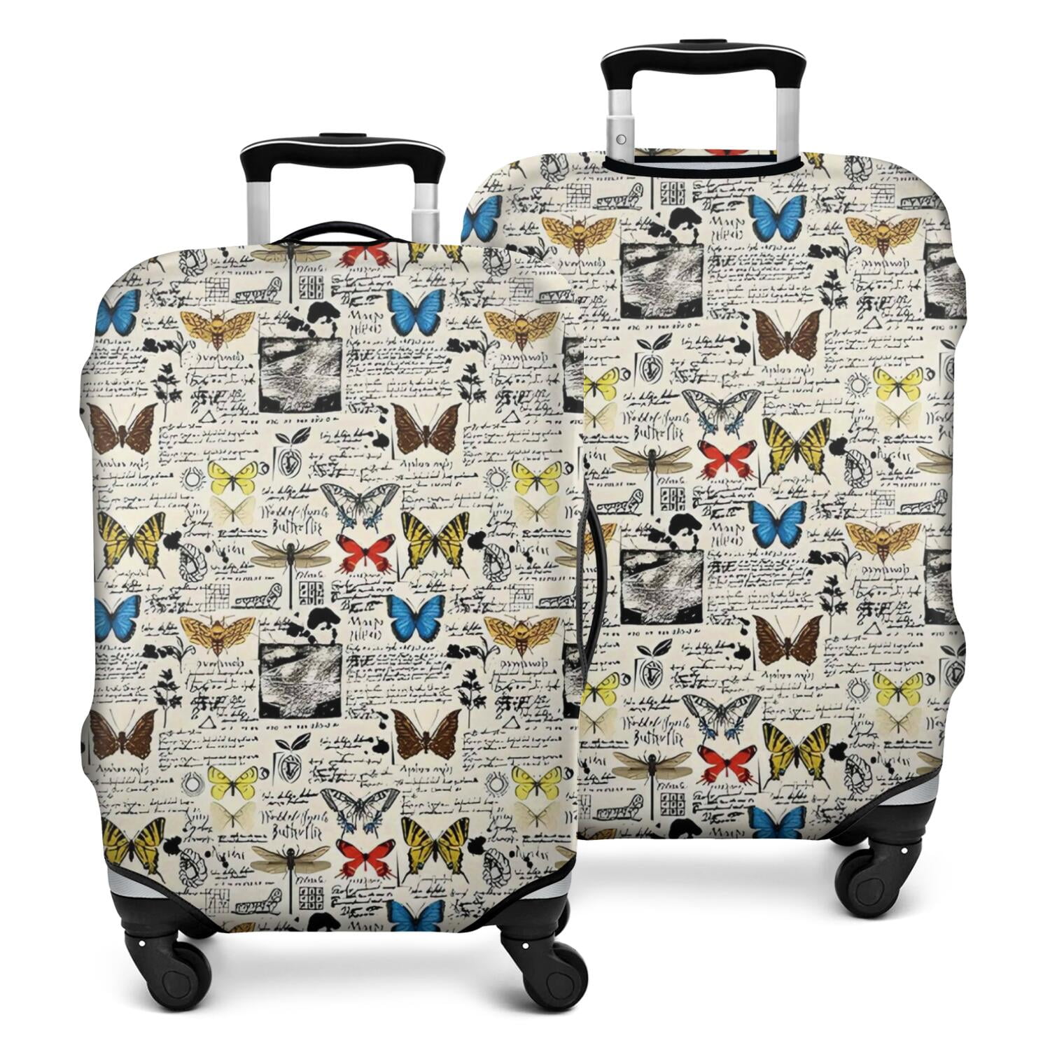 Butterfly Text Pattern Luggage Cover Fashion Suitcase Cover Baggage ...