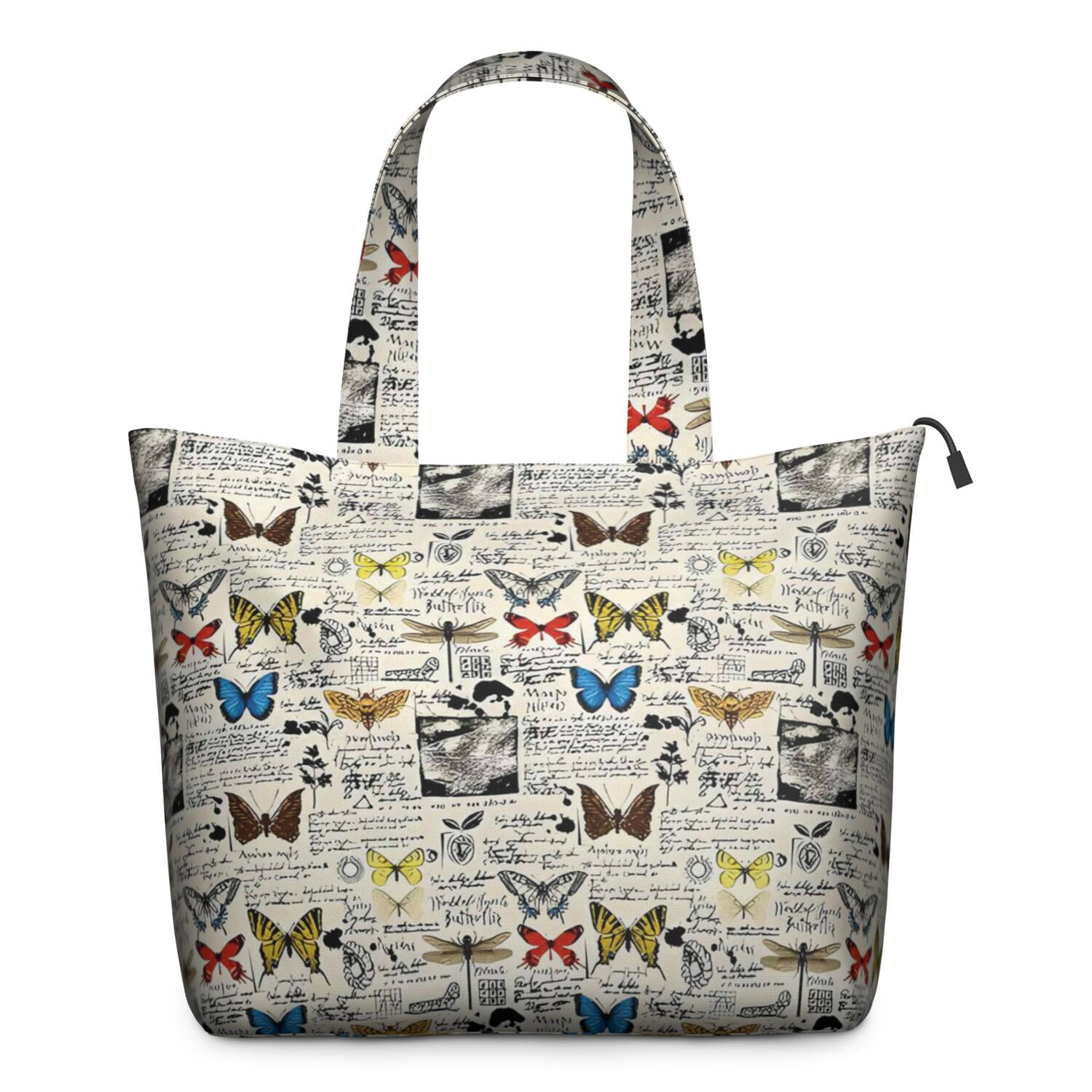 Butterfly Text Pattern Travel Tote Bags for Women Carry On,Large ...