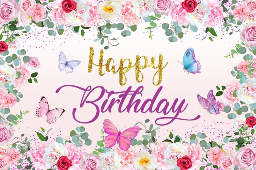 Butterfly Theme Beautiful Backdrop for Birthday Party Butterfly Pink ...