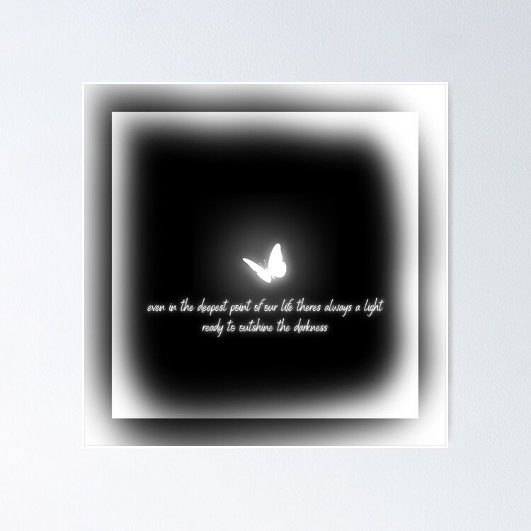 Butterfly Themed Affirmation Poster- Unframed Poster | Wall Art ...