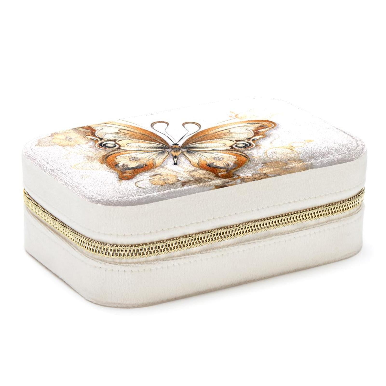 Butterfly Travel Organizer: Velvet Portable Necklace Organizer with ...