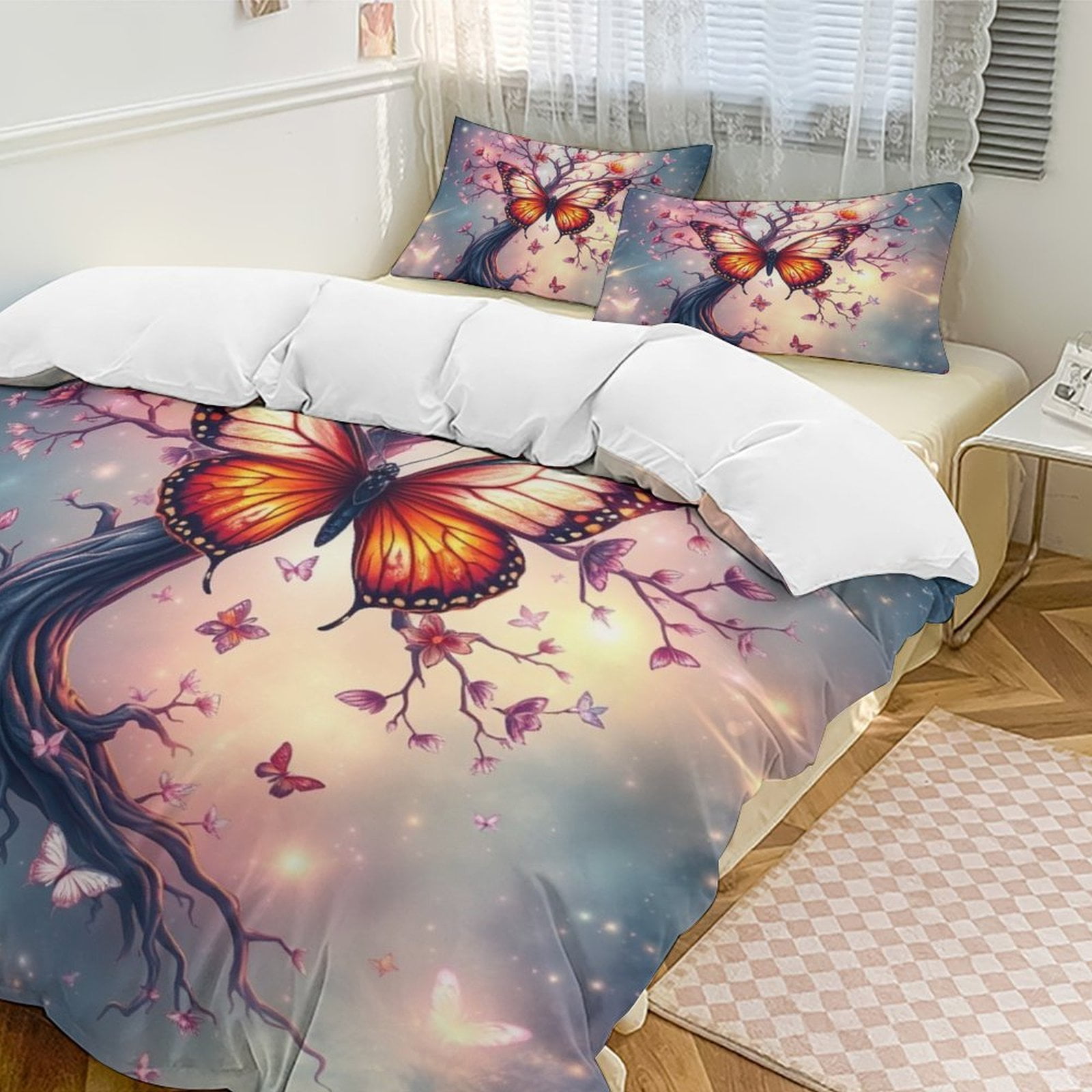 Butterfly Tree Cosmos Bedding Comforter Set Quilt Bedding Set with 1 ...