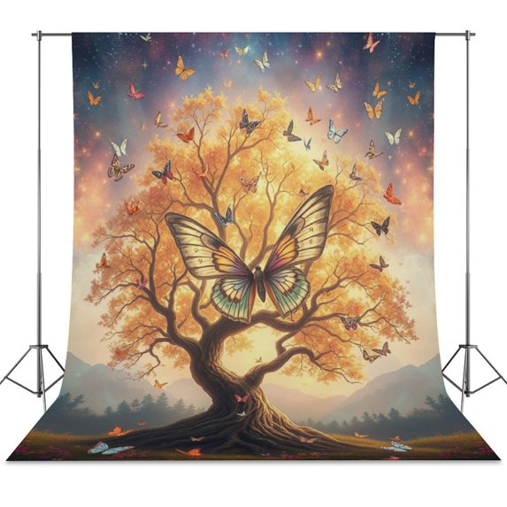 Butterfly Tree Fantasy Party Backdrop Birthday Decoration Backgrounds ...