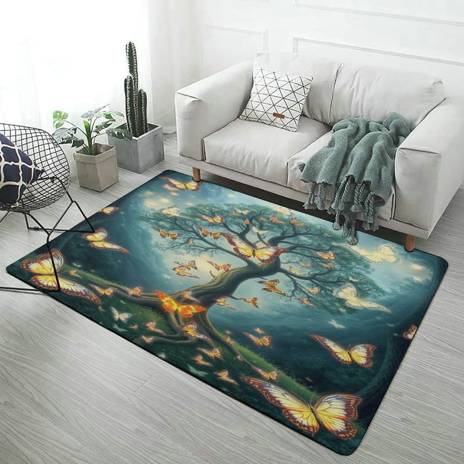 Butterfly Tree Magic Carpet Large Size Living Room American Style Rugs ...