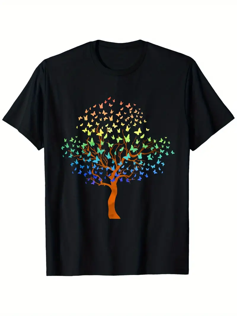 Butterfly Tree Nature Lover Loves Trees Butterflies Forest T-Shirt ...