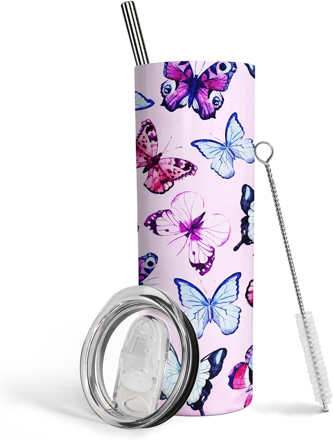 Butterfly Tumbler with Lid and Straw Butterfly Gifts for Women ...