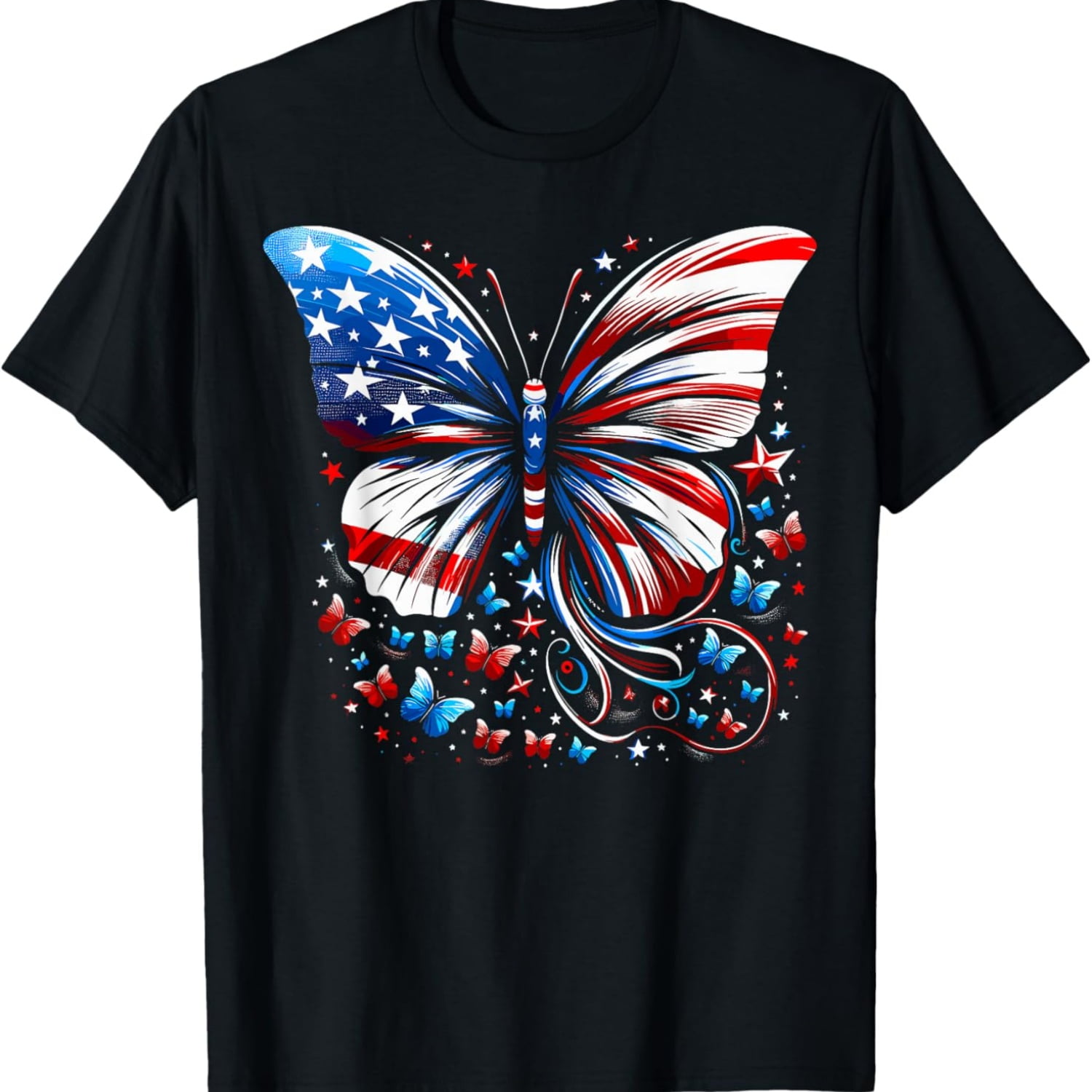 Butterfly USA Cute 4th Of July Funny An Butterfly T-shtir - Walmart.com