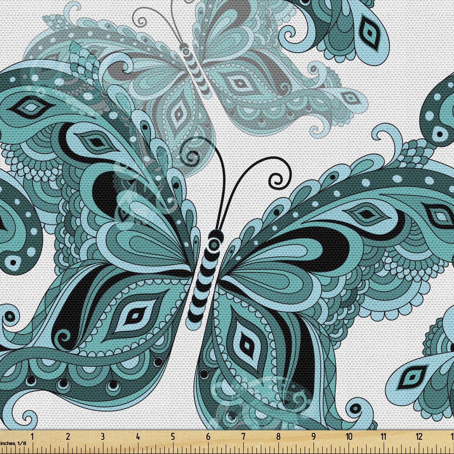 Butterfly Upholstery Fabric by the Yard, Spring Composition with ...