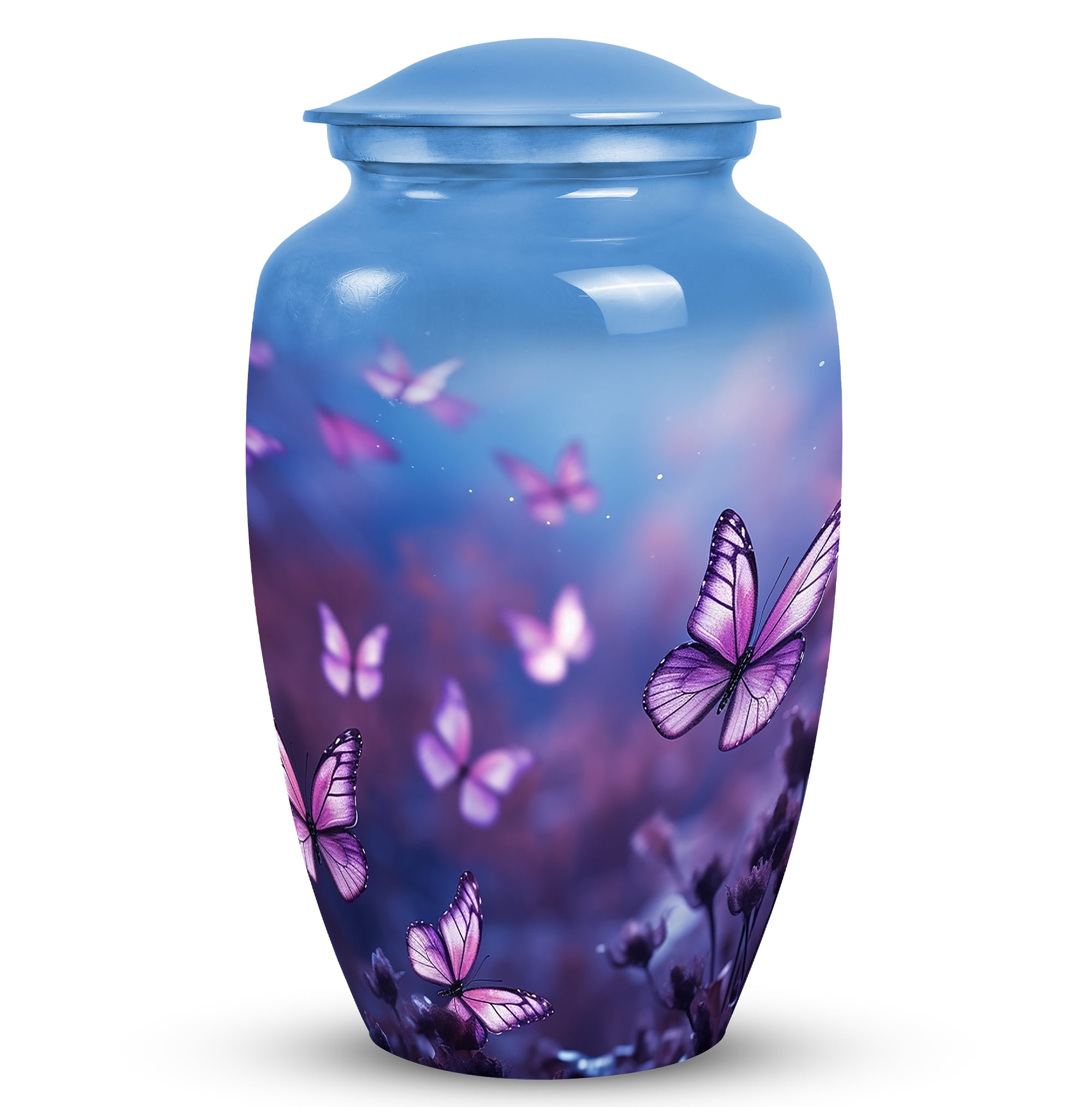 Butterfly Urn - Large Urn For Human Ashes - Urns Decorative - Purple ...