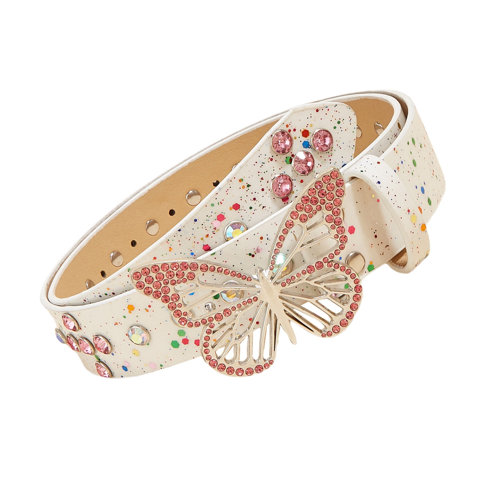 Butterfly Waist Belt Jeans Belt PU Belt Casual Ceinture Punk Crystal ...