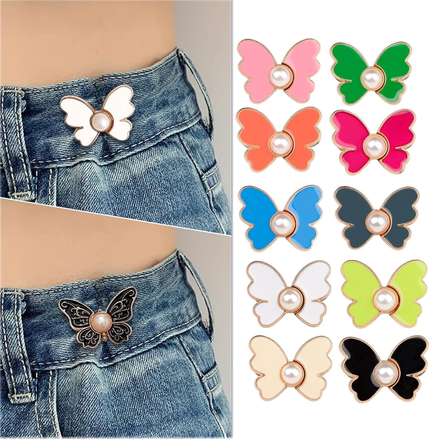 Butterfly Waist Cinching Button, Butterfly Waist Cinch Belt Clip, Women ...