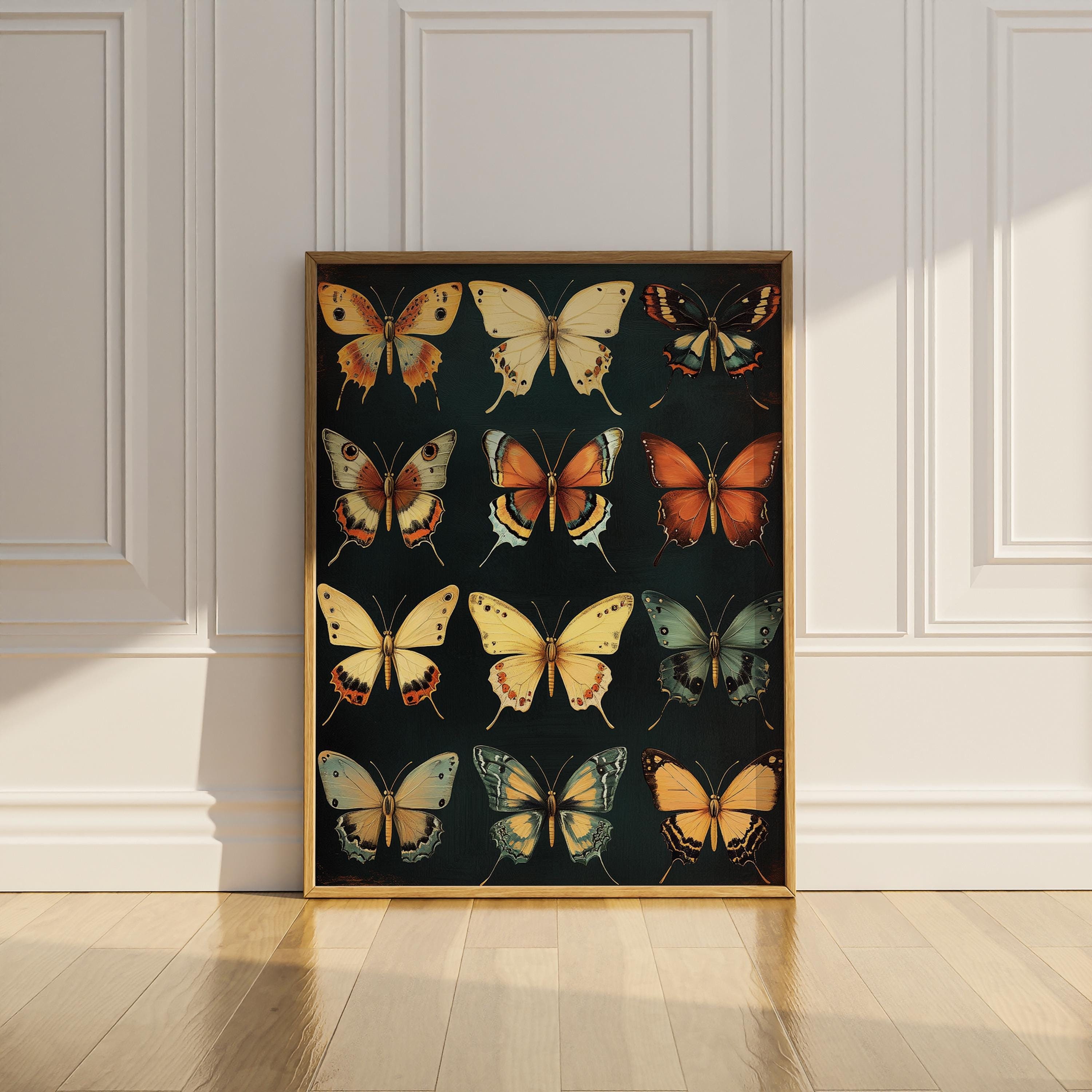 Butterfly Wall Art Butterflies Moths Insect Entomology Dark Academia ...