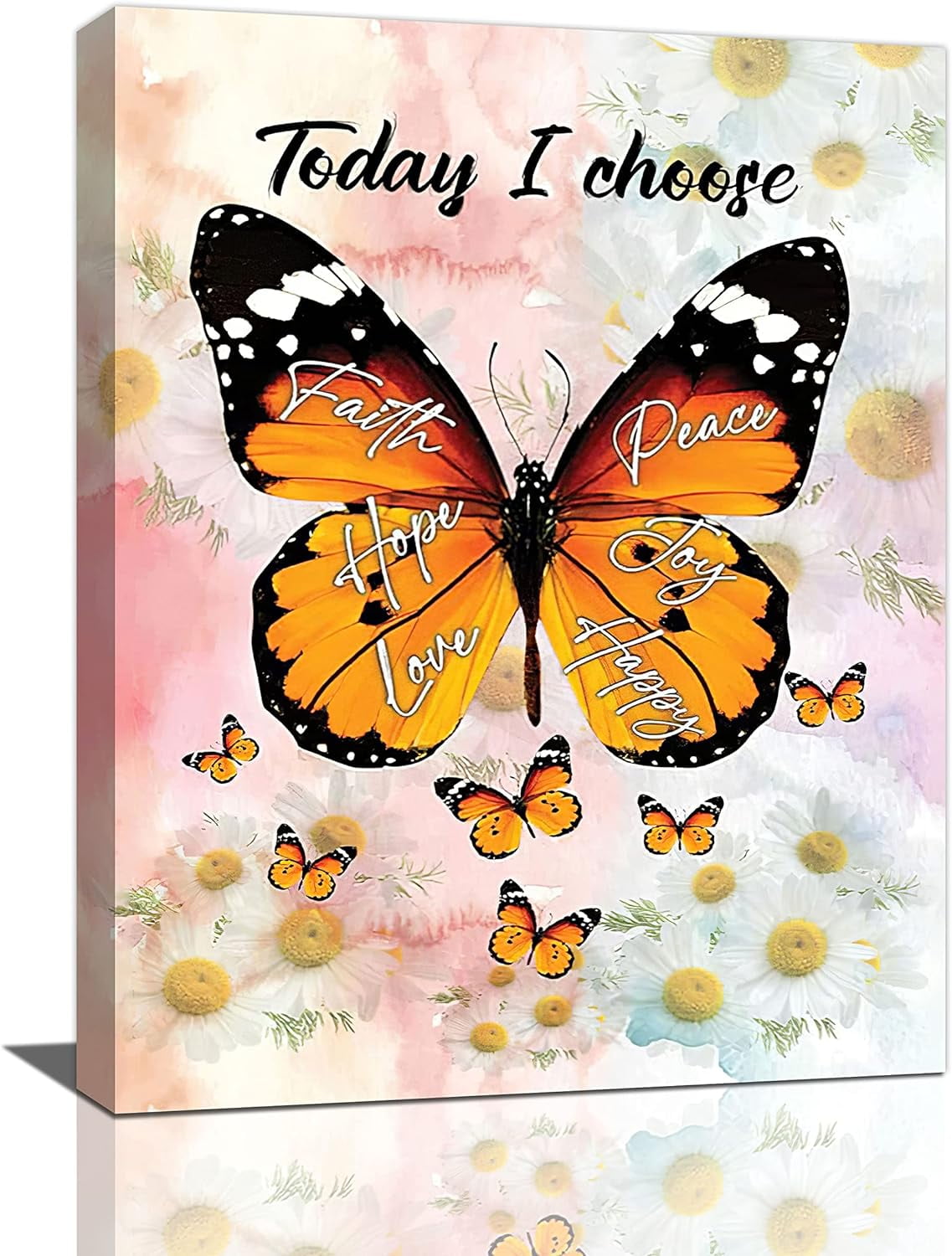 Butterfly Wall Art Positive Affirmations Wall Decor Today I Choose ...
