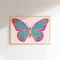 Butterfly Wall Art Preppy Prints Colorful Room Decor Pink Wall Art ...