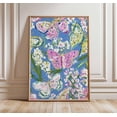 Butterfly Wall Art Vibrant Floral Illustration Summer Home Decor ...