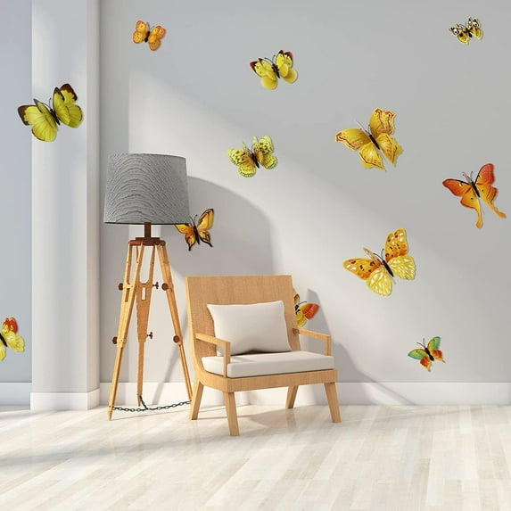 Butterfly Wall Decor 24/48 PCS, 3D Butterflies Stickers for Party ...
