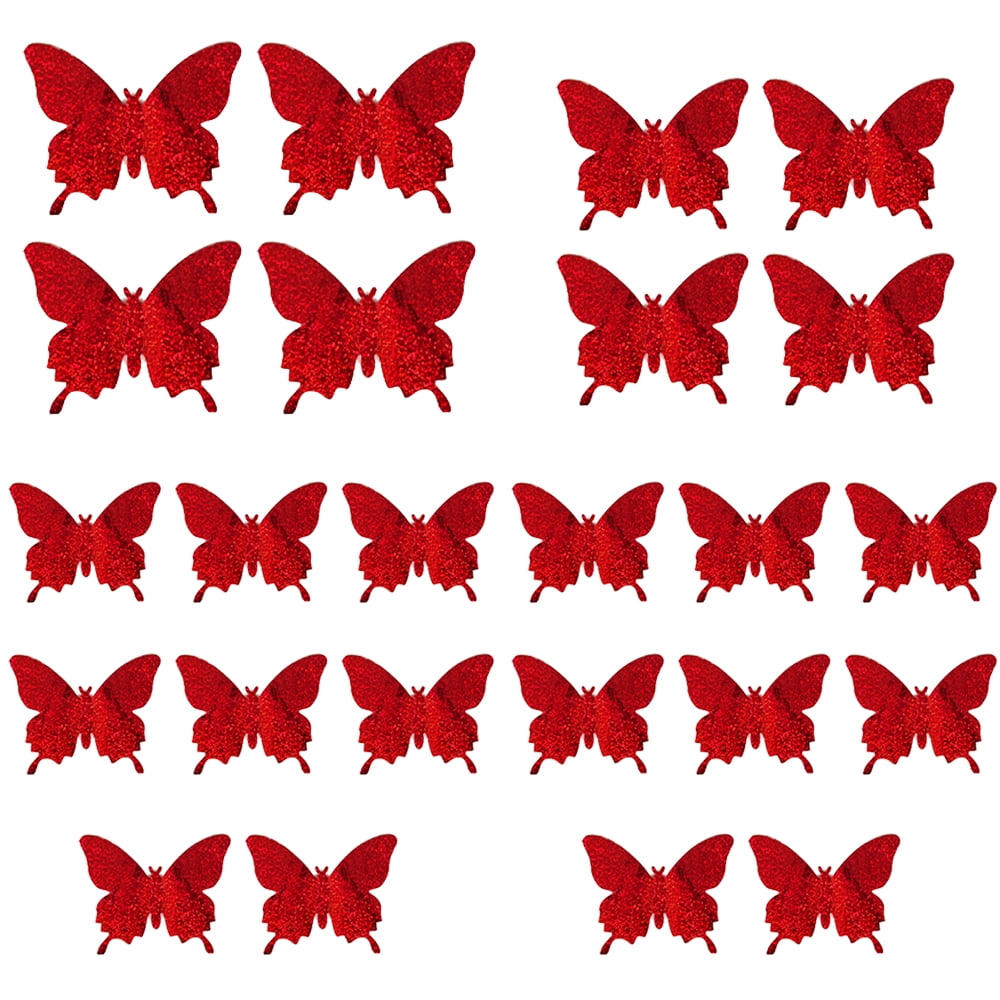Butterfly Wall Decor 24 PCS, 3D Butterflies Stickers for Party ...