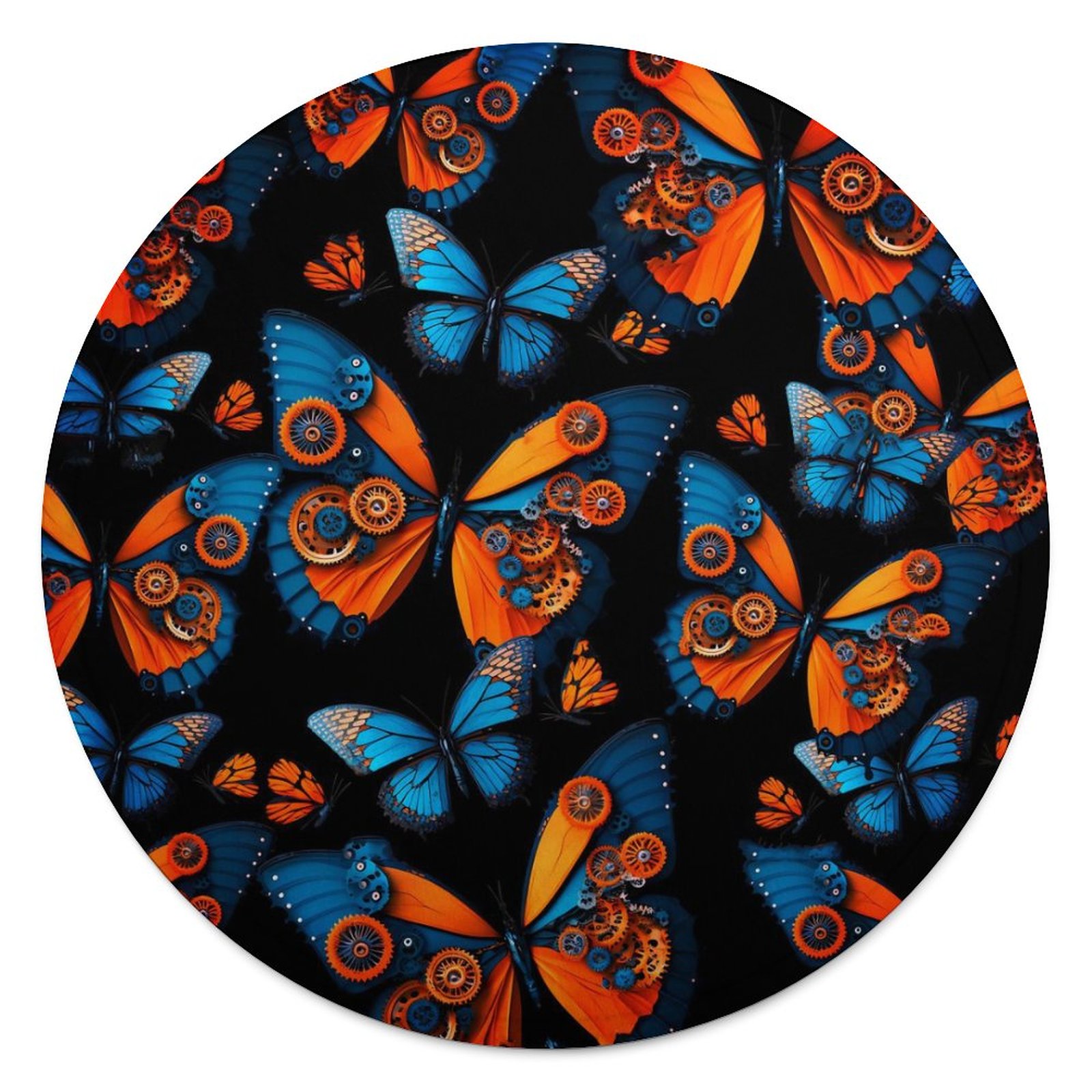 Butterfly Warm Soft Round Blanket Gold and Black Travel Office Throw ...