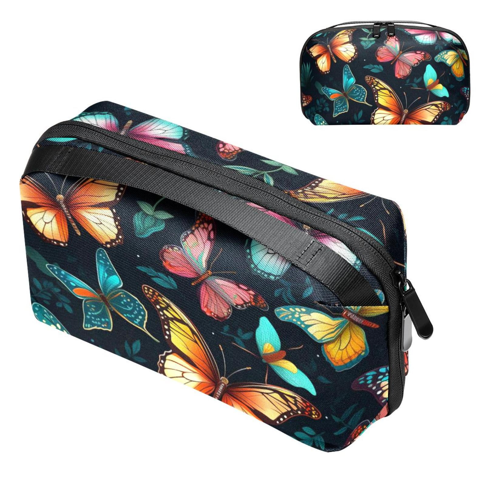 Butterfly Waterproof Oxford Cloth PC Case Travel Organizer Charge Cord ...