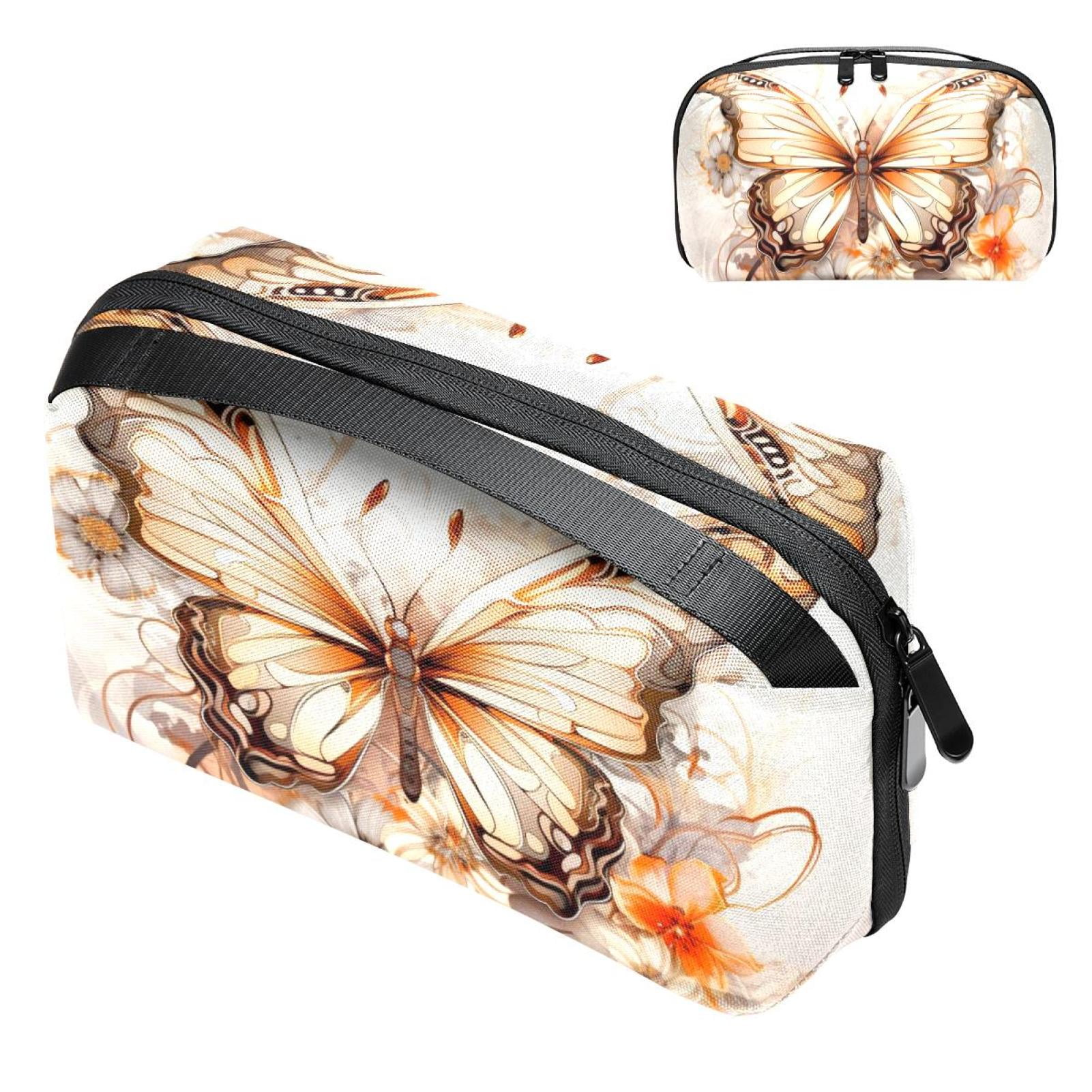 Butterfly Waterproof Oxford Fabric Storage Case with Charger Pouch ...