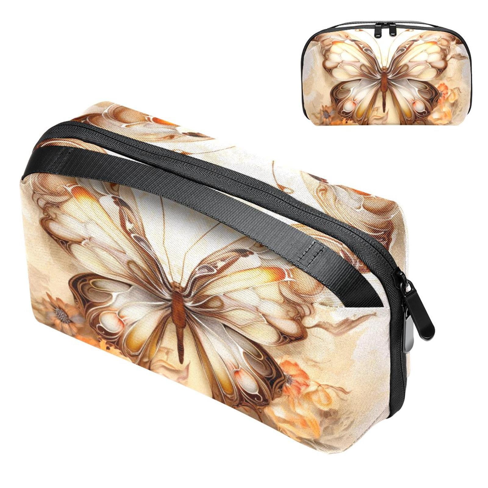 Butterfly Waterproof Oxford Fabric USB Case with Storage Pouch, Charger ...