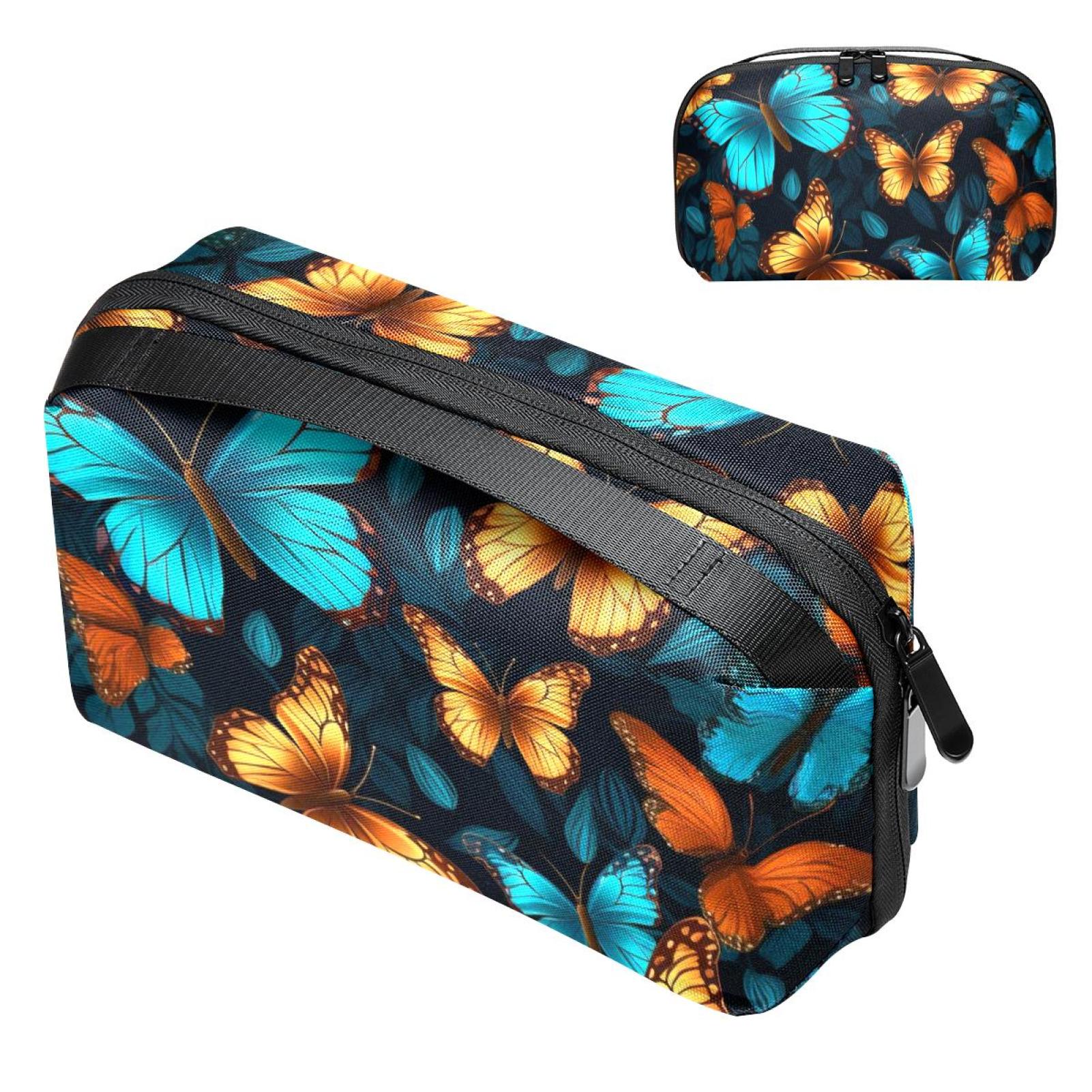 Butterfly Waterproof Oxford Fabric USB Pouch Hard Drive Case Charger ...