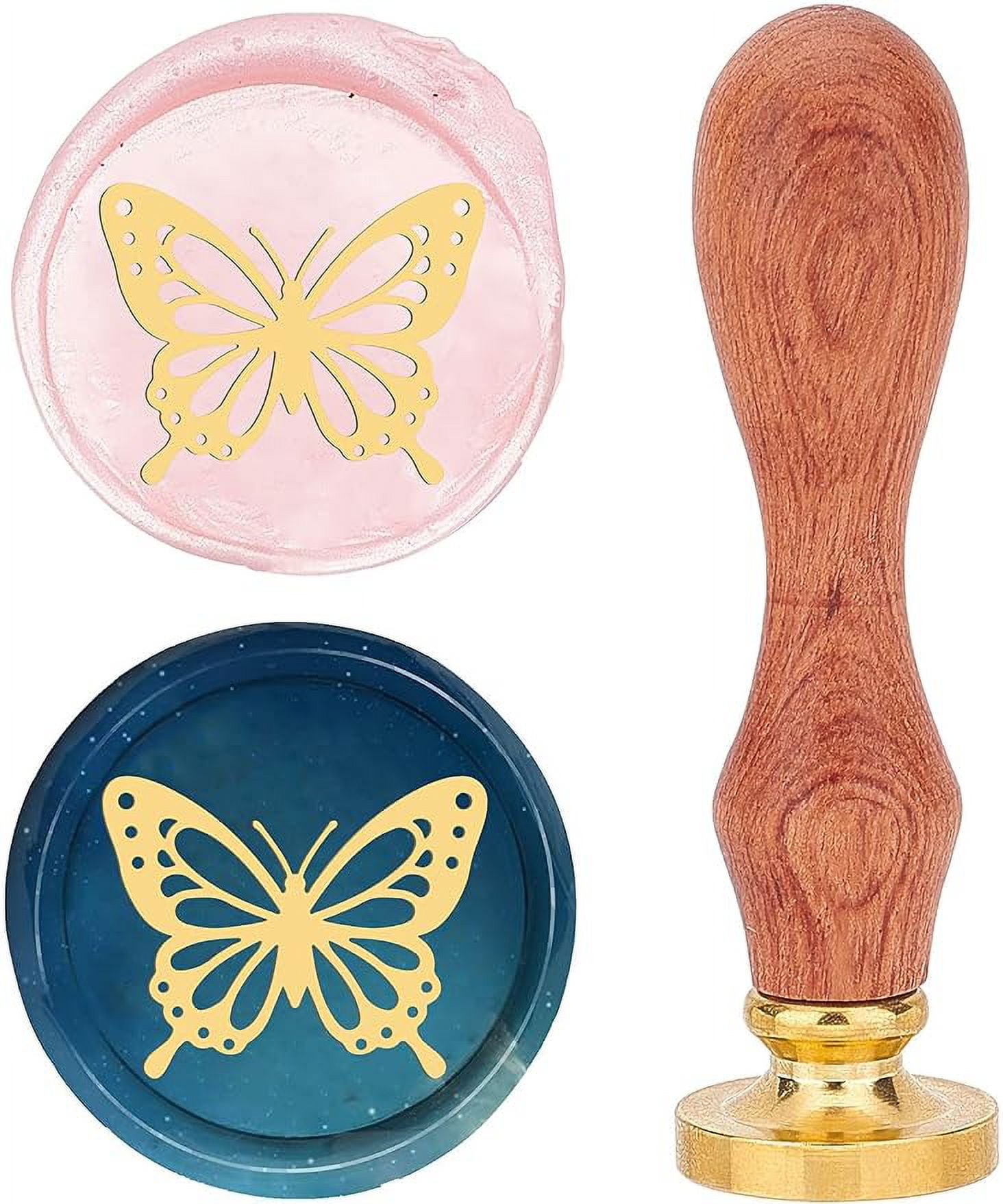 Butterfly Wax Seal Stamp 25mm Animal Sealing Wax Stamps Retro Rosewood ...