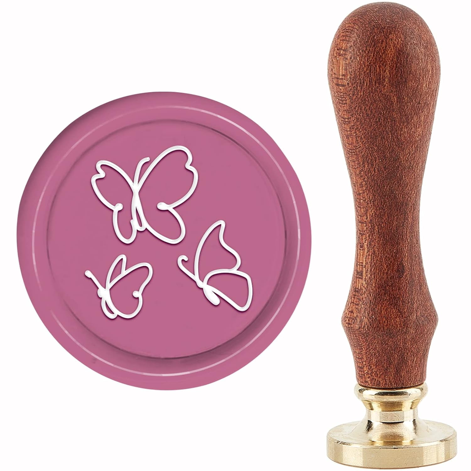 Butterfly Wax Seal Stamp 3 Butterflies Sealing Wax Stamps 30mm Retro ...